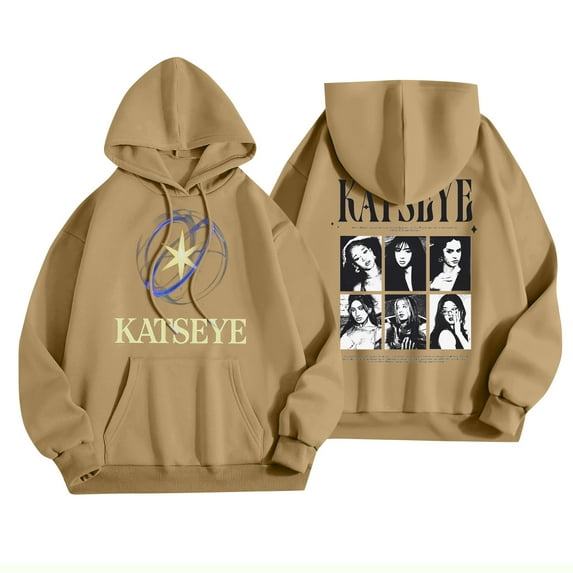 Graphic Printed Loose Fall Winter Drawstring Fans Pullover Women's ...