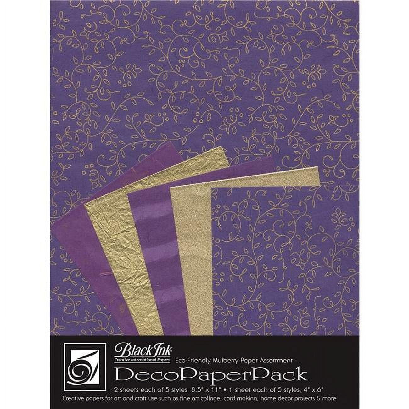 Graphic Products DP-708 8.5 x 11 in. Black Ink Decorative Paper Pack ...