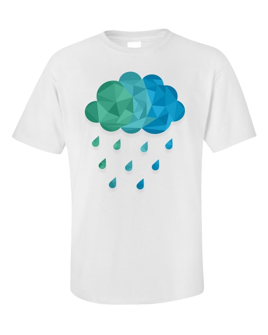 Graphic Rain Cloud Art Shirt, Weather Tee, Unique Cloud Tee, Gift For ...
