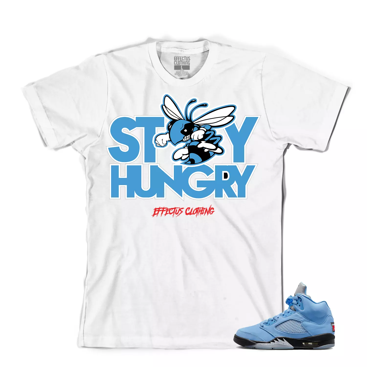 Tee To Match Air Jordan Retro 5 Unc. Stay Hungry Unc Tee. - Walmart.com