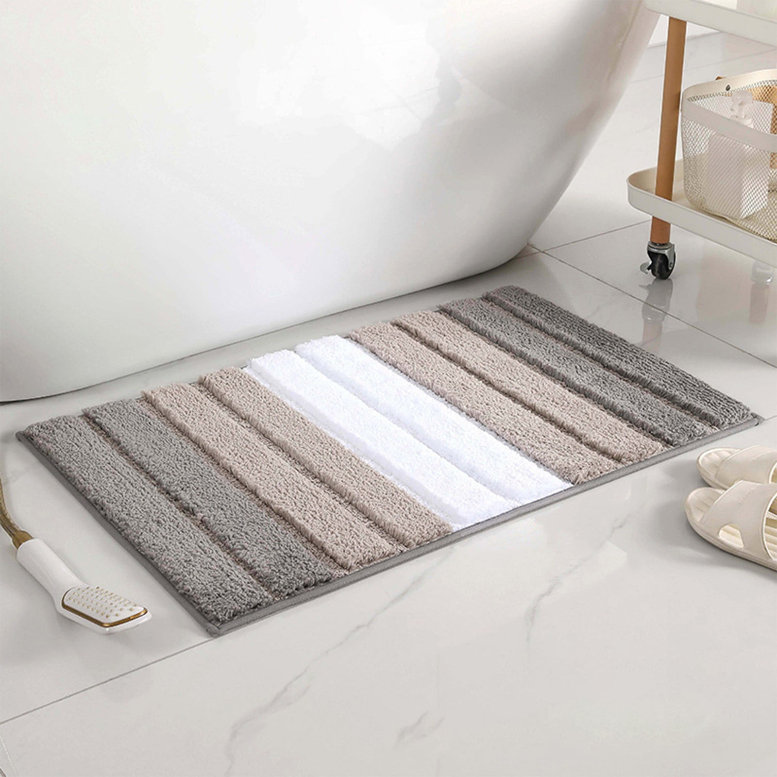 Graphic Rugs， Piano Key Flocking Floor Mat, Absorbent Bathroom Mat ...