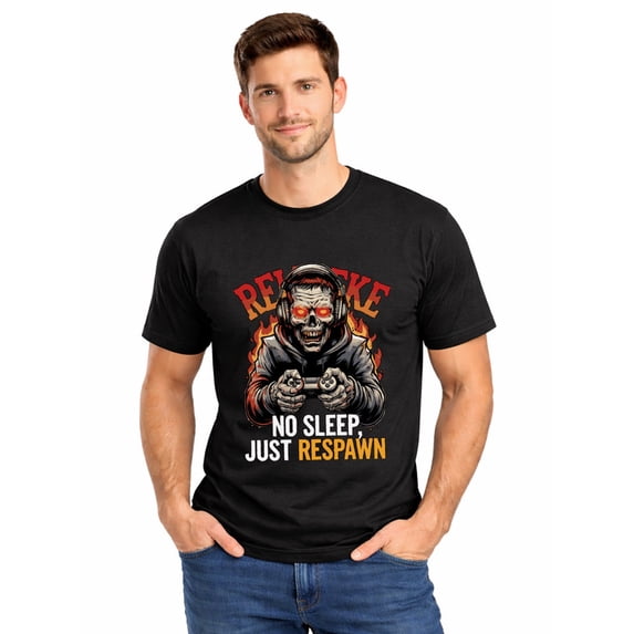 Graphic Short Sleeve T-Shirt for Men Classic Fit Crewneck with Respawn ...