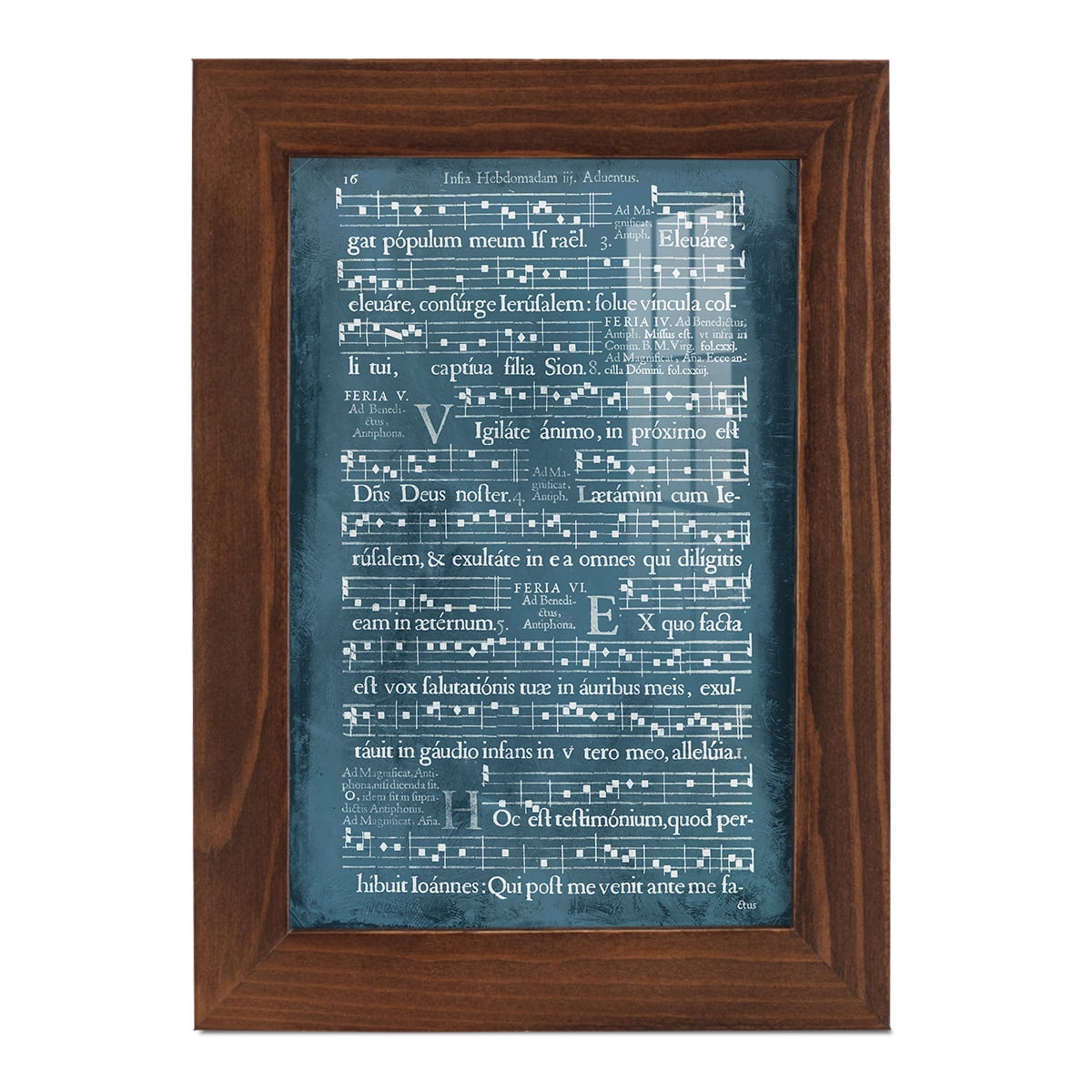Graphic Songbook I -Framed Print w/glass-Chestnut - Walmart.com