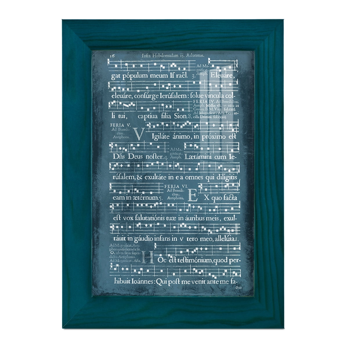 Graphic Songbook I -Framed Print w/glass-Ocean Blue - Walmart.com