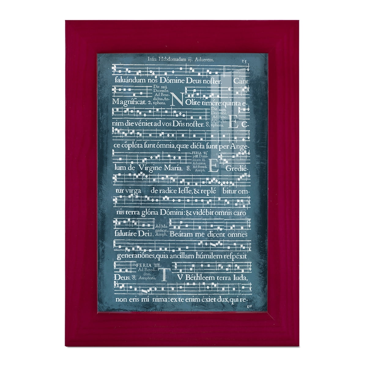 Graphic Songbook II - Framed Print w/glass - Cherry Red - Walmart.com