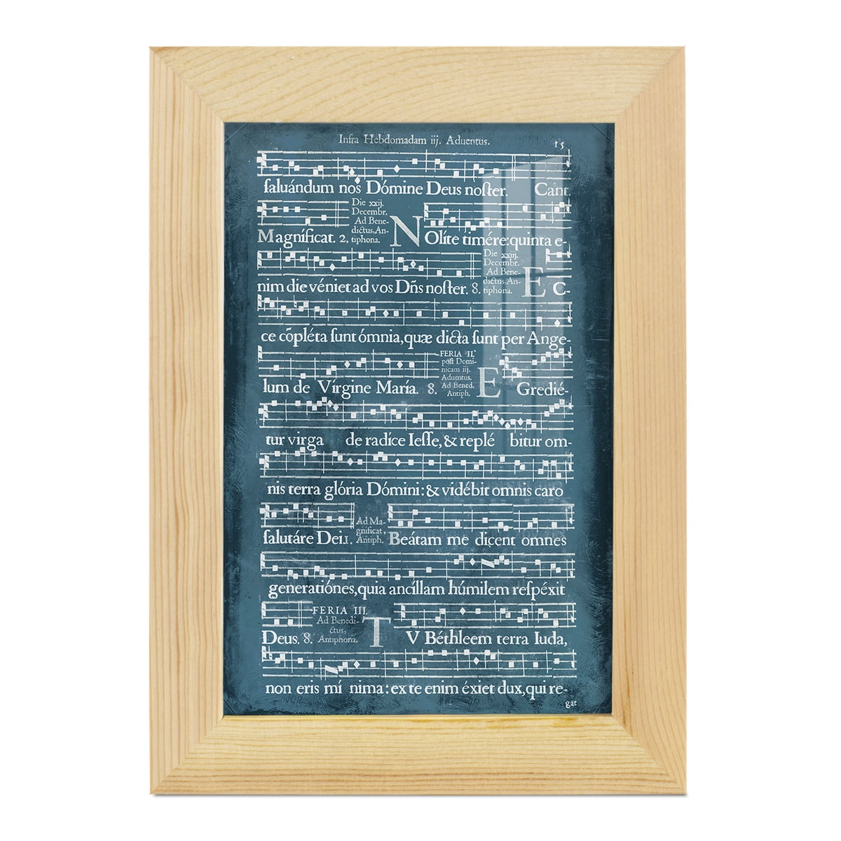 Graphic Songbook II - Framed Print w/glass - Natural Wood - Walmart.com
