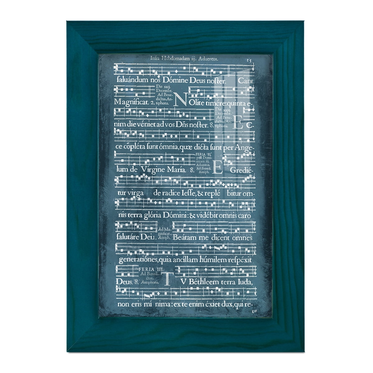 Graphic Songbook II - Framed Print w/glass - Ocean Blue - Walmart.com