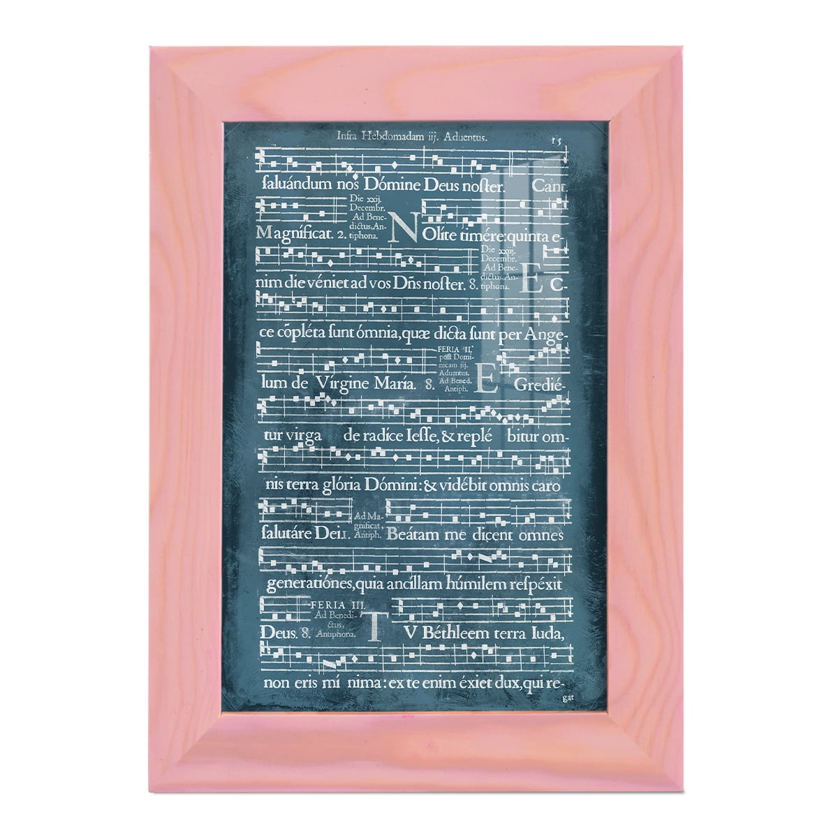 Graphic Songbook II - Framed Print w/glass - Sunset Pink - Walmart.com
