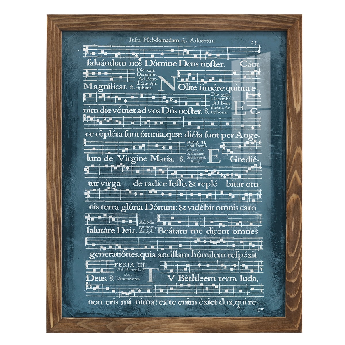 Graphic Songbook II - Framed Print w/glass - Walnut - Walmart.com