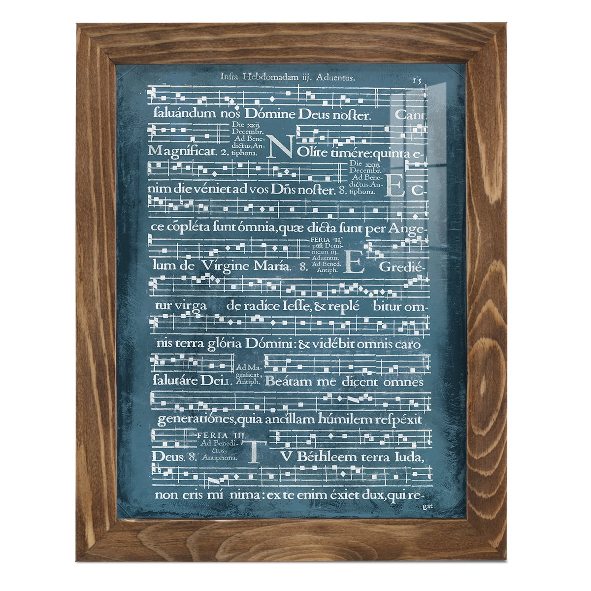 Graphic Songbook II - Framed Print w/glass - Walnut - Walmart.com
