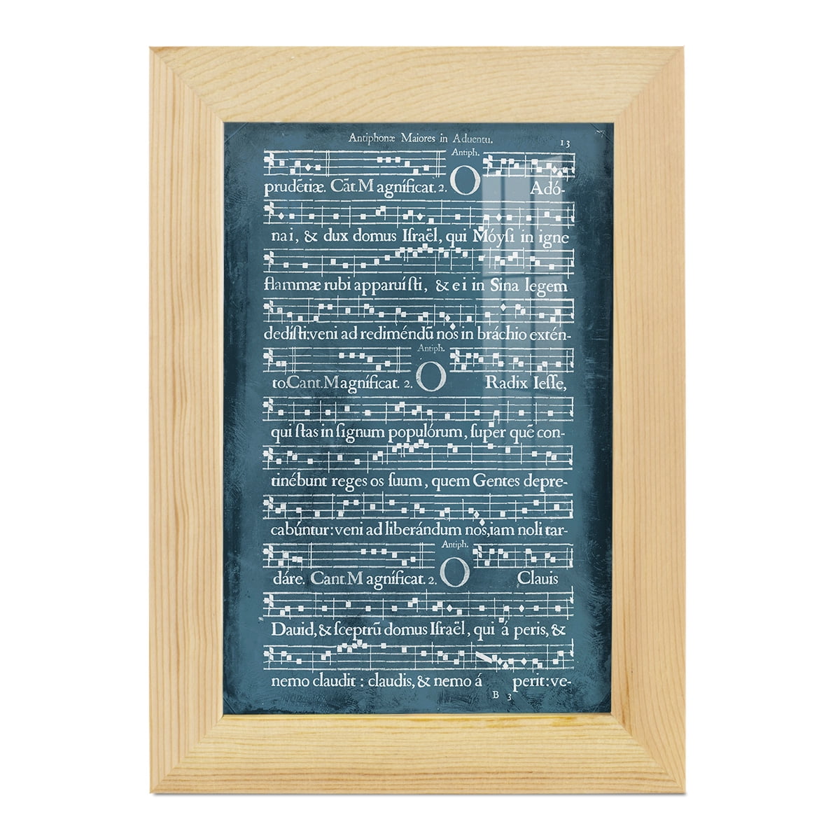 Graphic Songbook III - Framed Print w/glass - Natural Wood - Walmart.com
