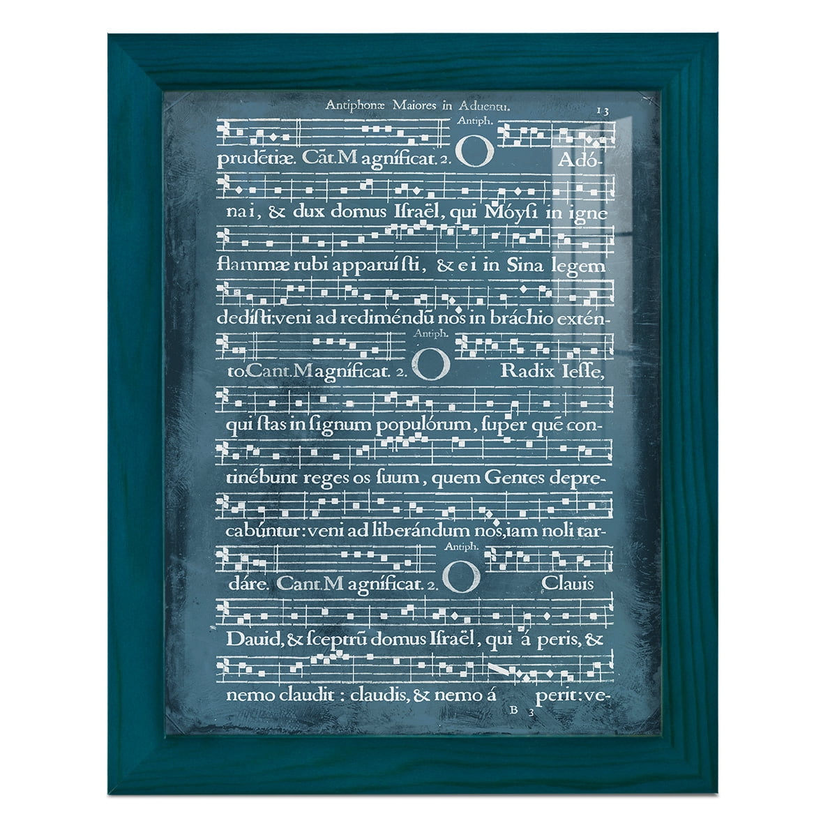 Graphic Songbook III - Framed Print w/glass - Ocean Blue - Walmart.com