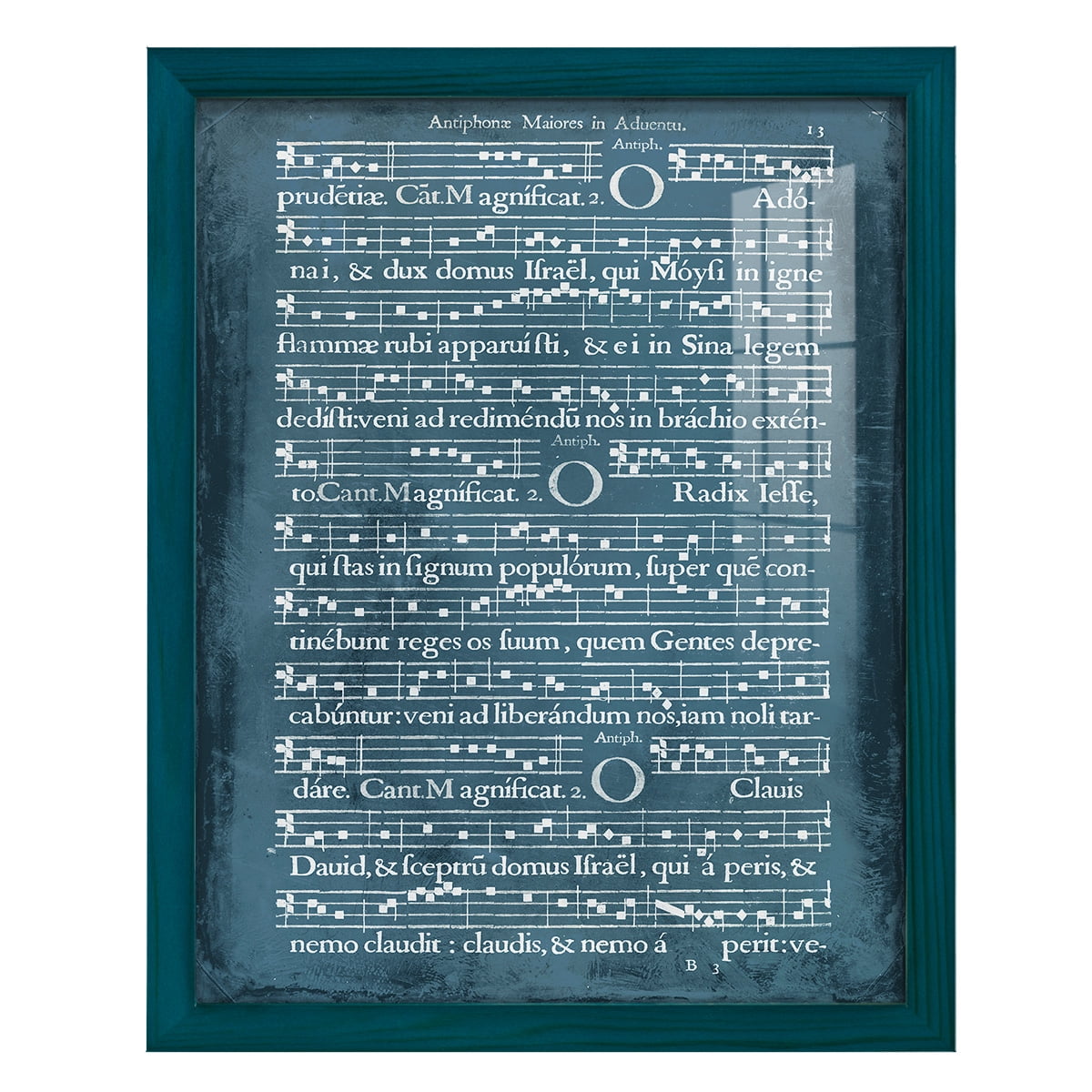Graphic Songbook III - Framed Print w/glass - Ocean Blue - Walmart.com