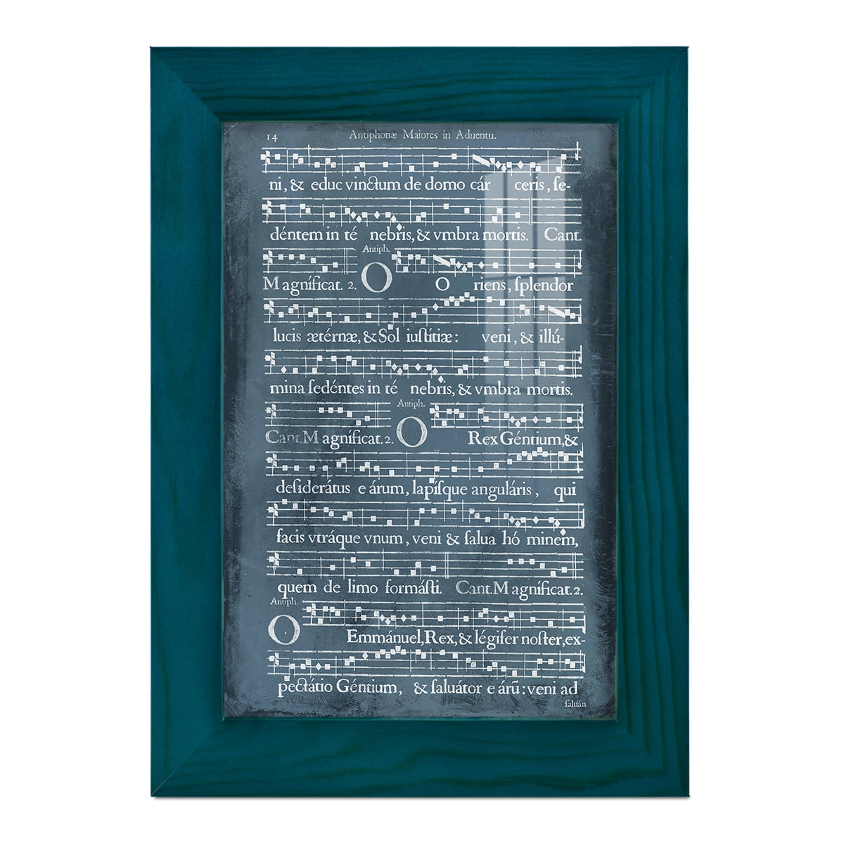 Graphic Songbook IV -Framed Print w/glass-Ocean Blue - Walmart.com