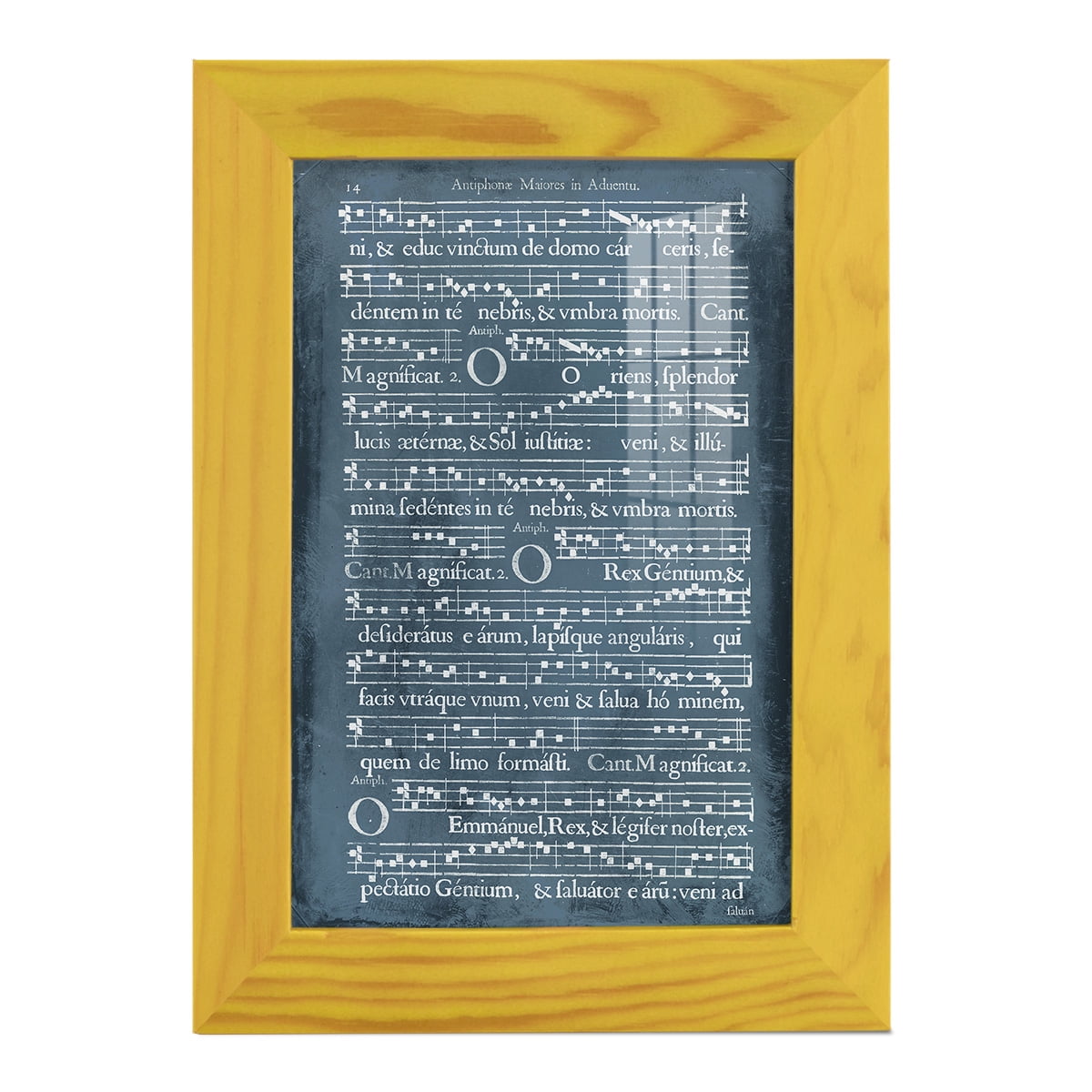 Graphic Songbook IV -Framed Print w/glass-Sunflower Yellow - Walmart.com