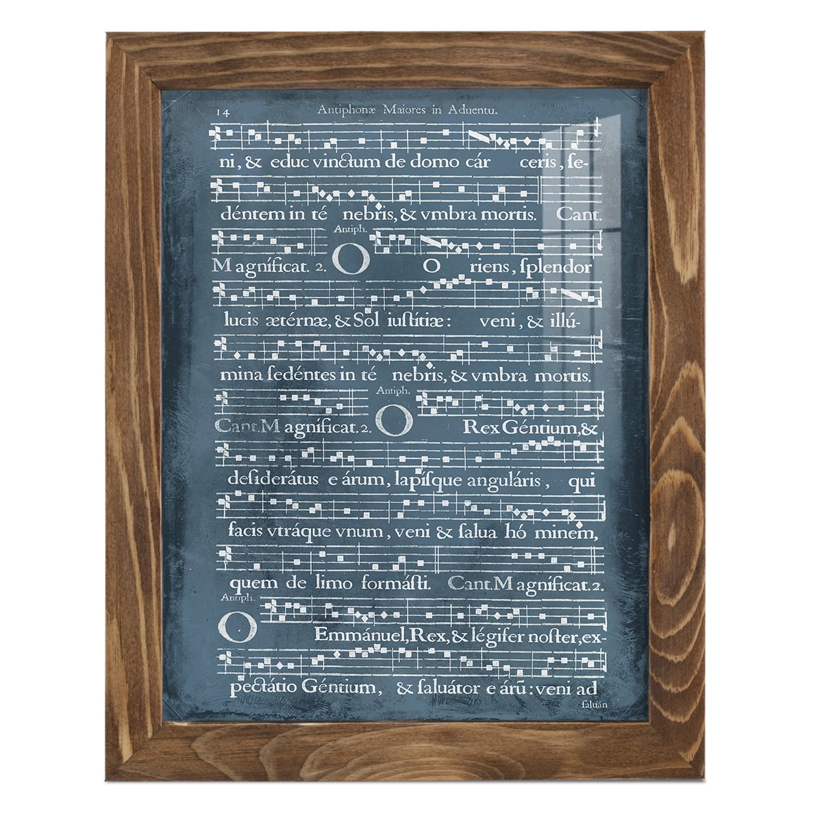 Graphic Songbook IV -Framed Print w/glass-Walnut - Walmart.com