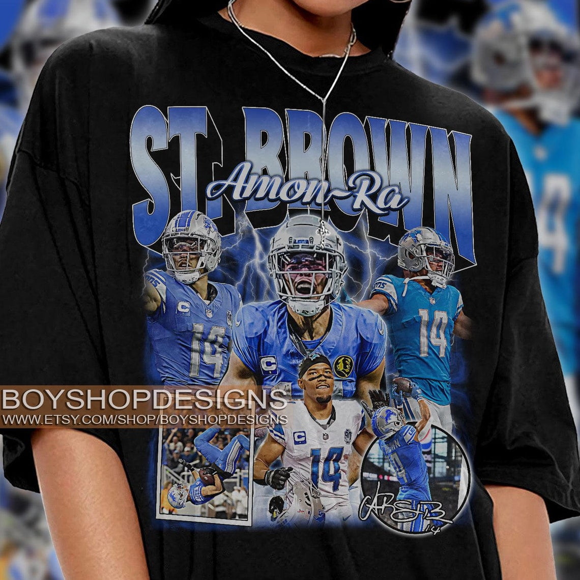 Graphic Style Amon-Ra St. Brown T-Shirt, Amon-Ra St. Brown shirt ...