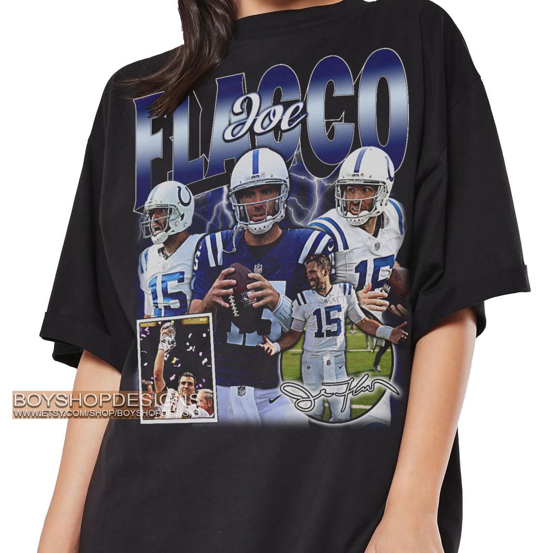Graphic Style Joe Flacco T-Shirt, Joe Flacco shirt, Vintage Sport Tee ...
