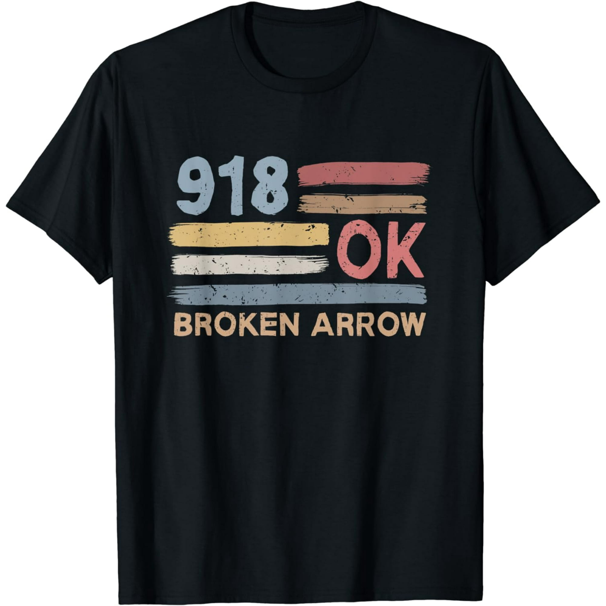 Graphic T-Shirt Retro Oklahoma State Theme Broken Arrow 920 Area Code ...