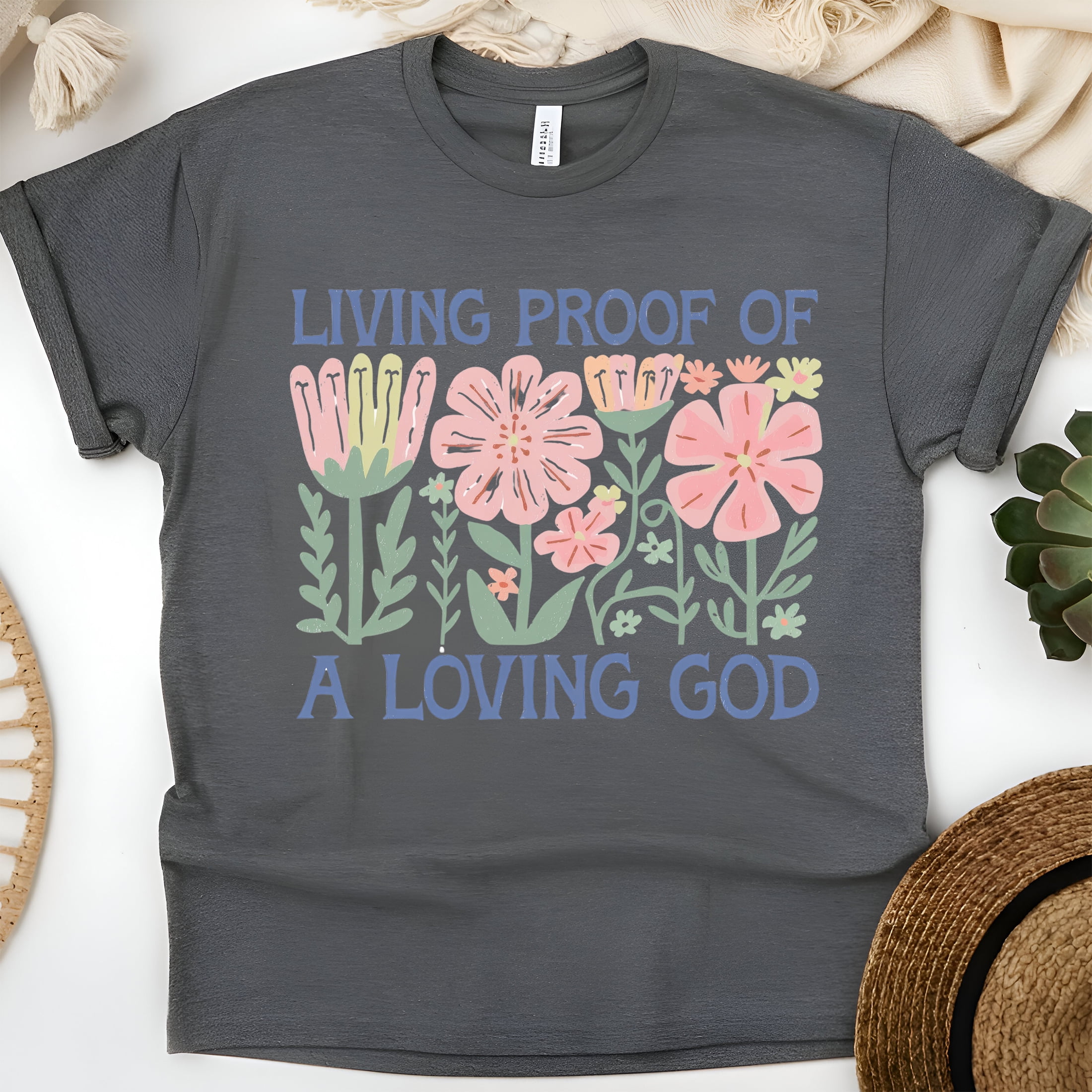 Graphic T-Shirt The Sun Will Rise and We Will Try Again Print for Women, Dark Heather, Size L ...