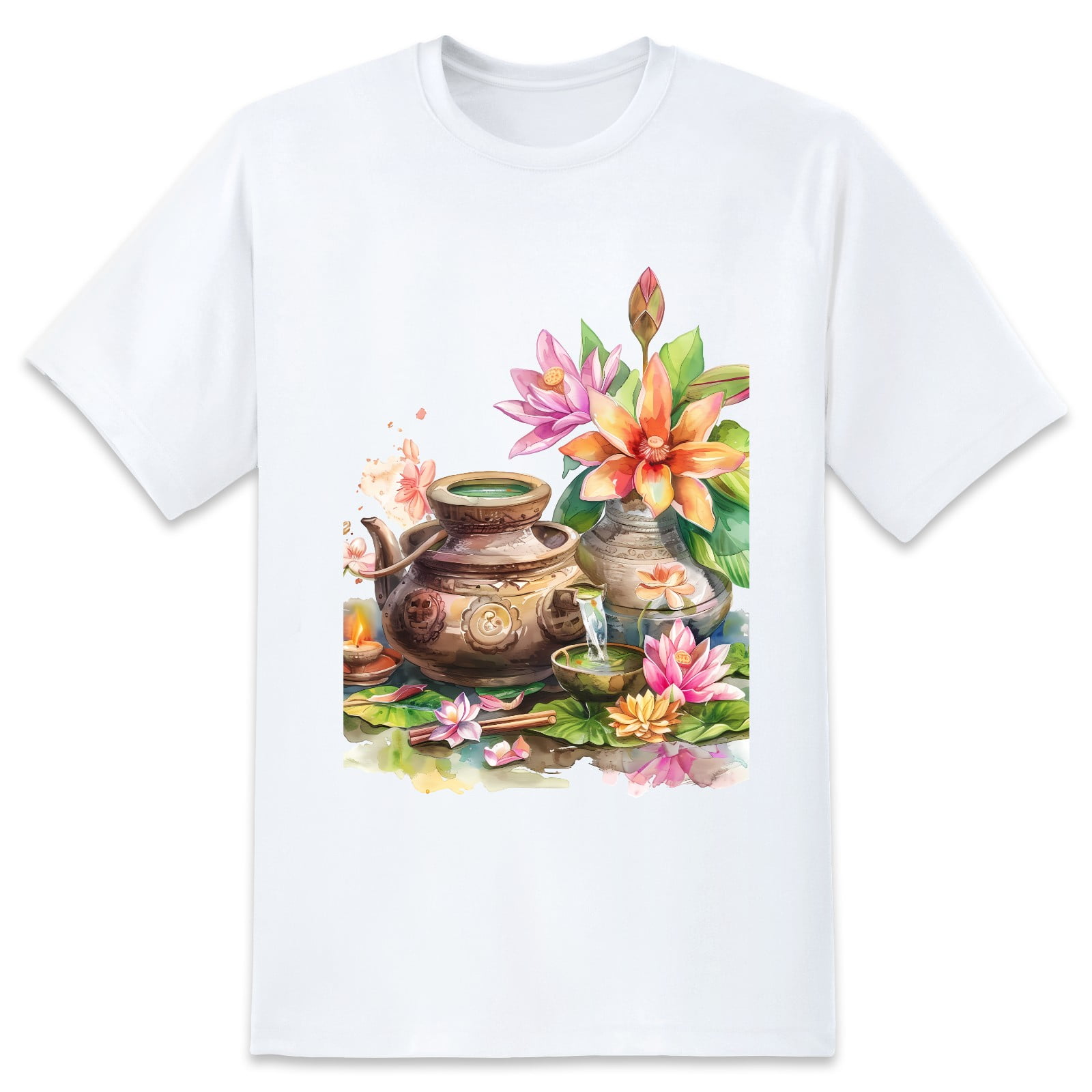 Graphic Tees Baggy Shirts for MenFlowers Crew Neck Streetwear T Shirts Casual Summer Sports Best ...