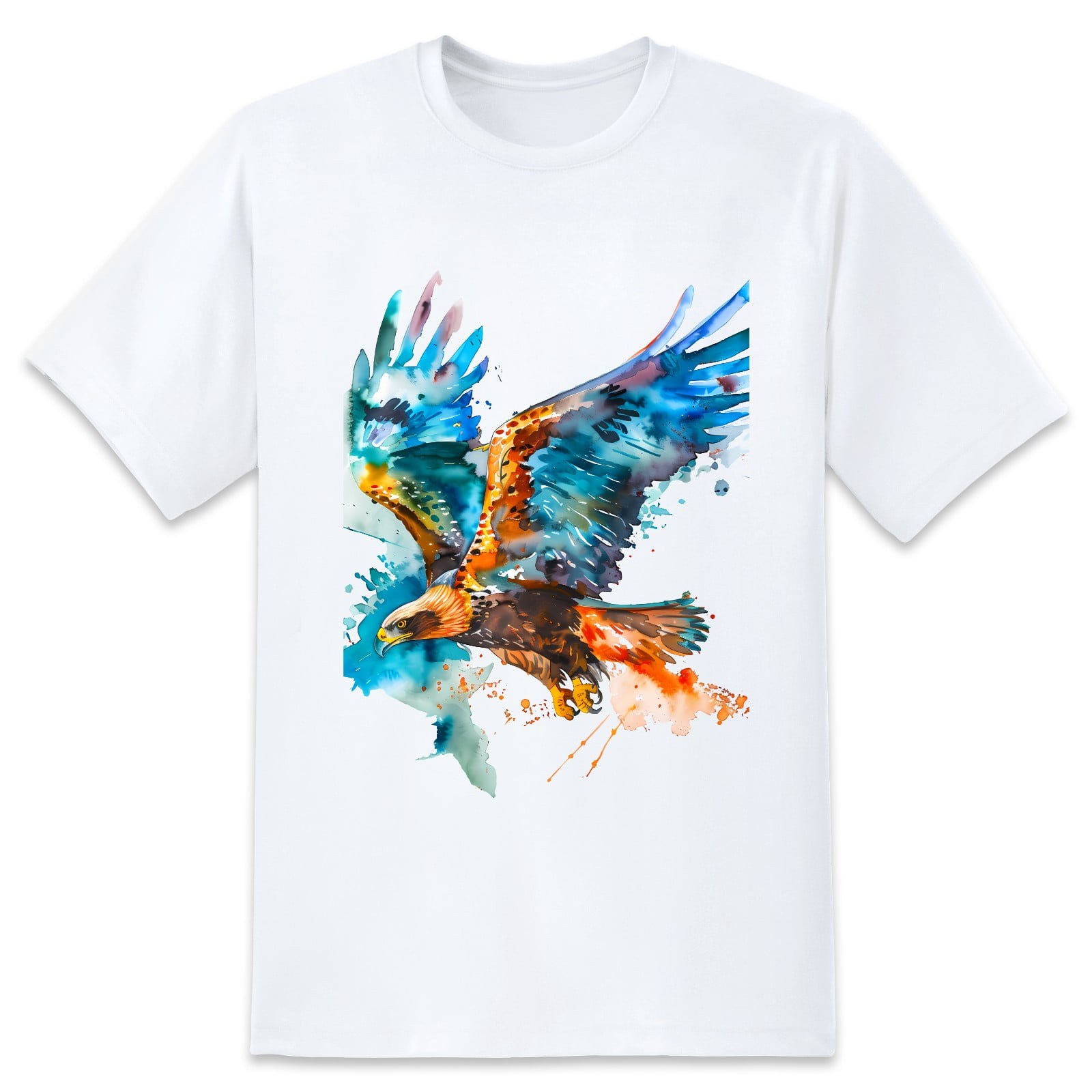 Graphic Tees Baggy Shirts for MenFlying Bird (1) Crew Neck Streetwear T ...