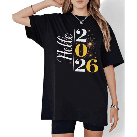 Graphic Tees White Shirts Print Tshirt S-5XL2026 Happy New Year Leopard ...