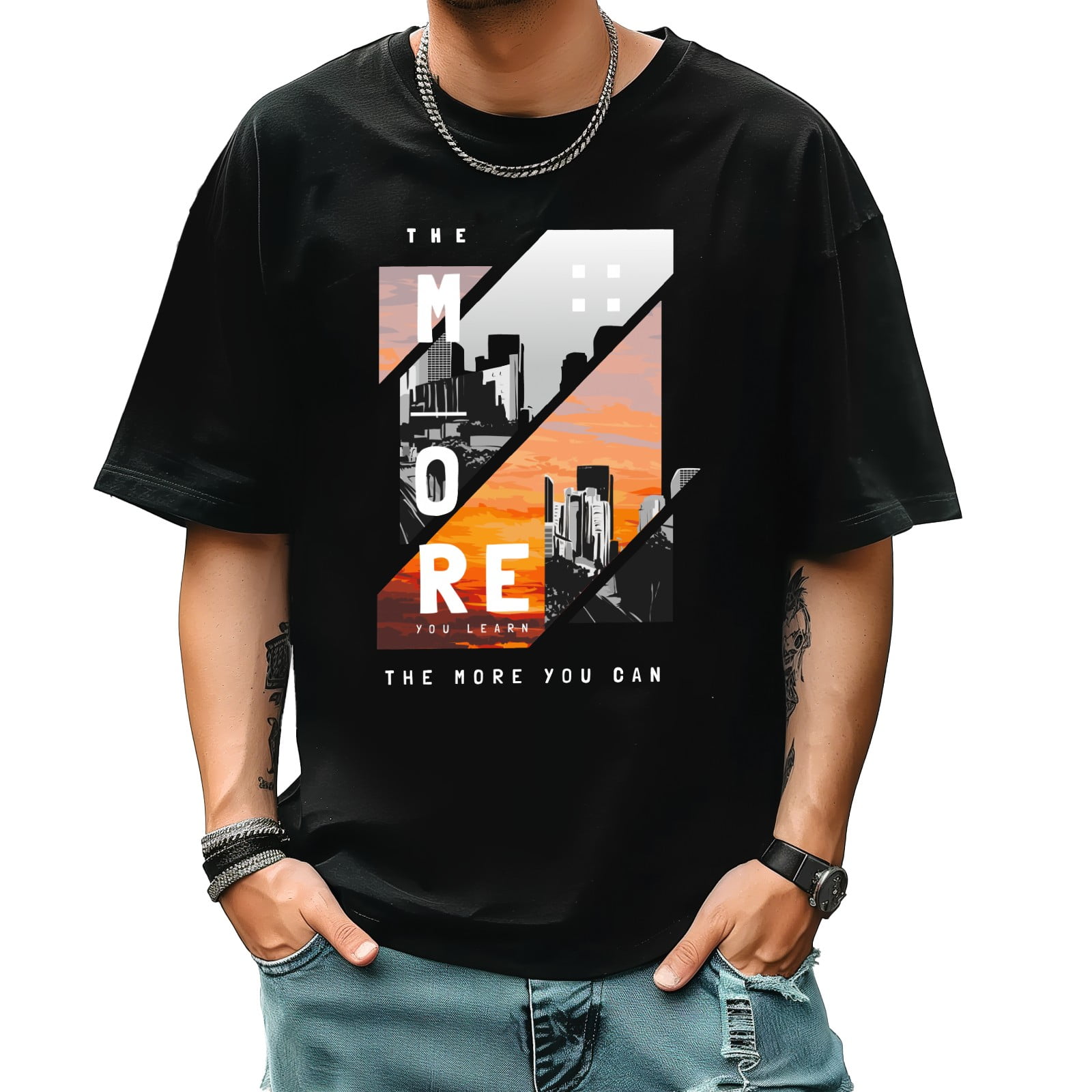 Graphic Tees for Men Summer New Trend Sweatshirt Loose Fit for Big and ...