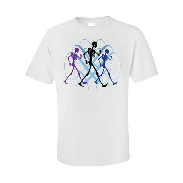 Graphic Walking Skeleton Shirt, Skull Tee, Halloween Shirt, Goth Tee ...