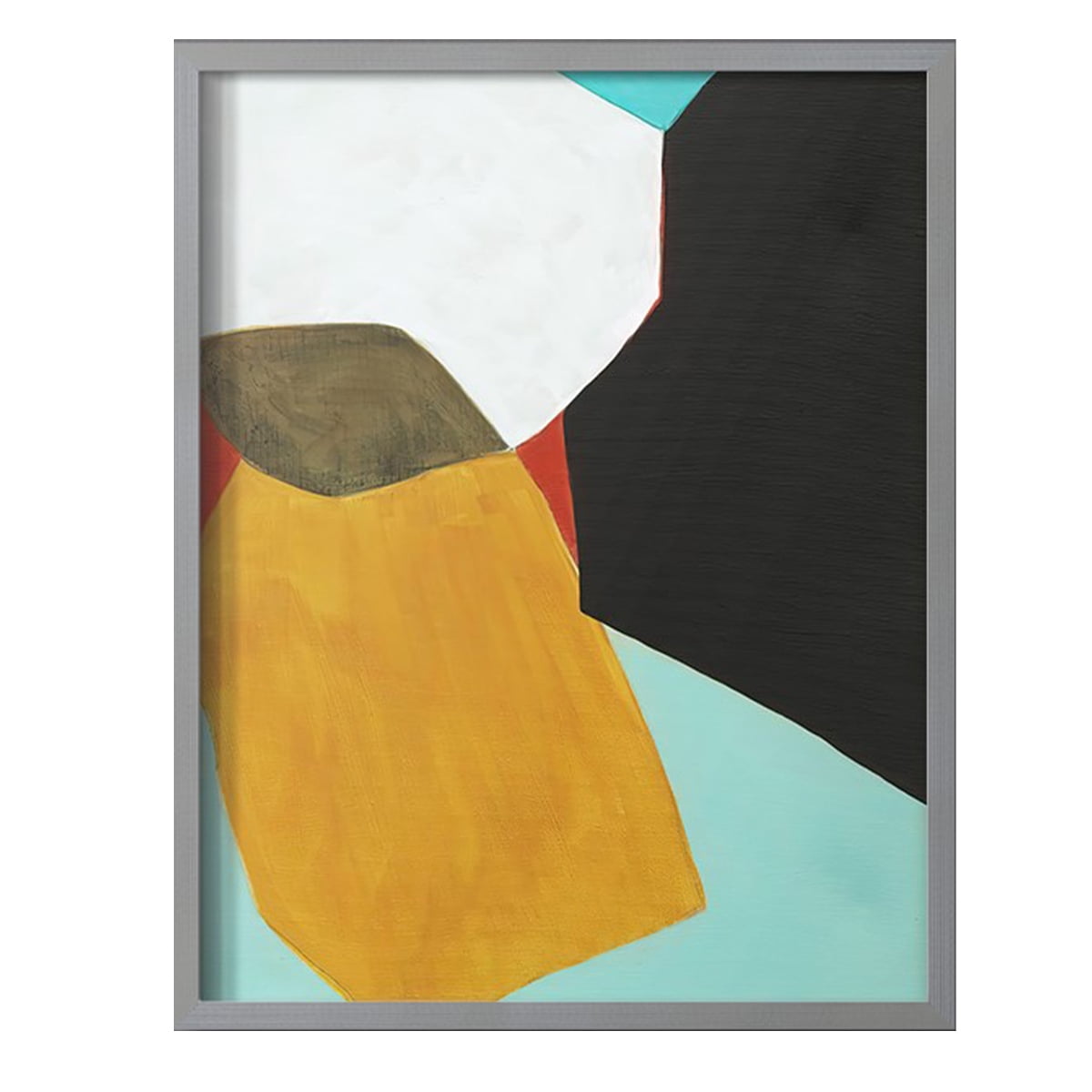 Graphica I Framed Print in Gray Solid Wood Framed Print No Nail Hanging ...