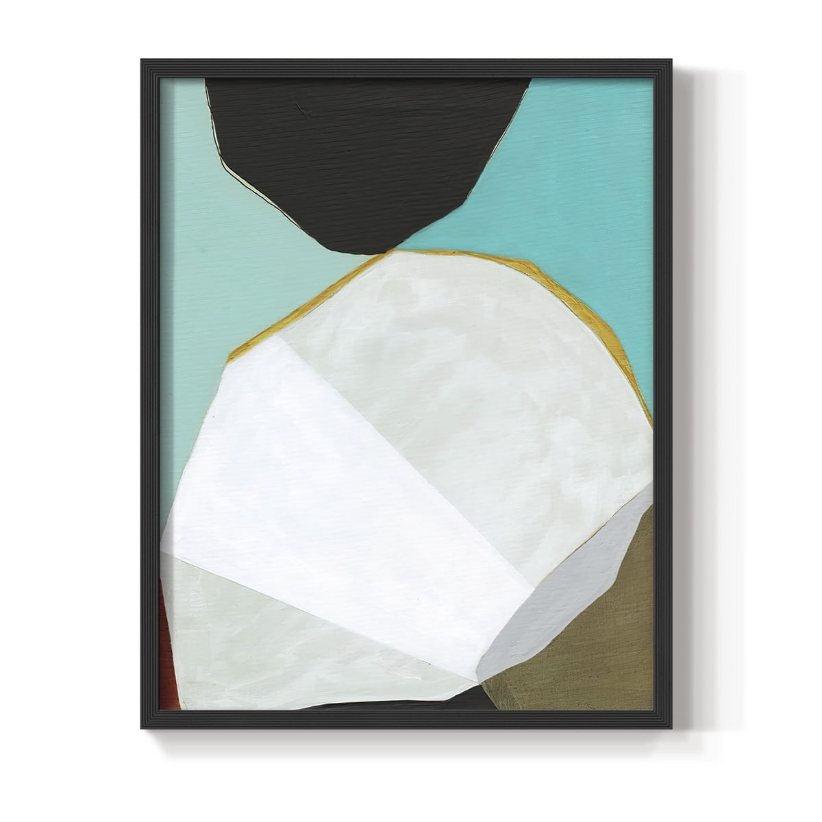 Graphica II Framed Print in Black Solid Wood Framed Print No Nail ...