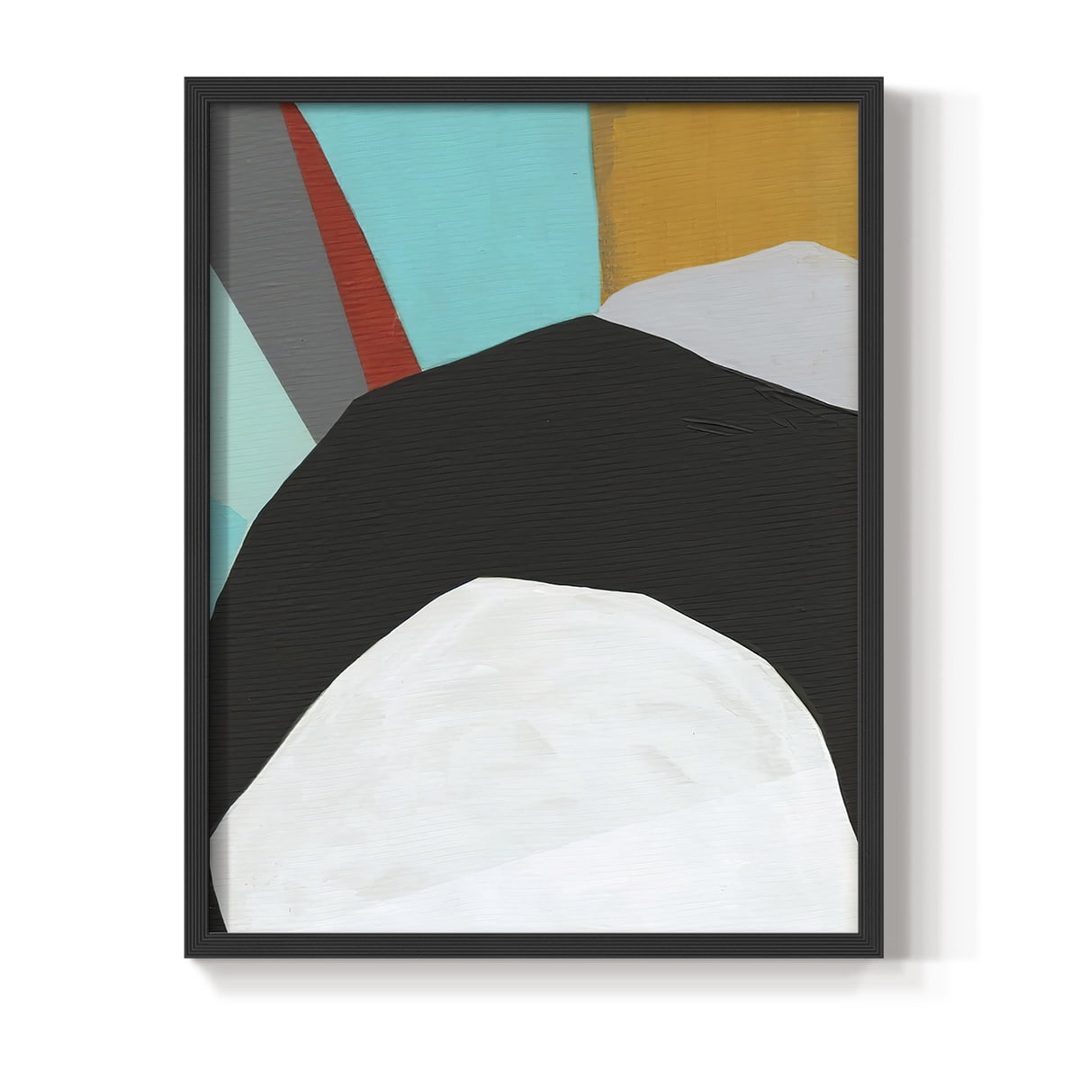 Graphica III Framed Print in Black Solid Wood Framed Print No Nail ...