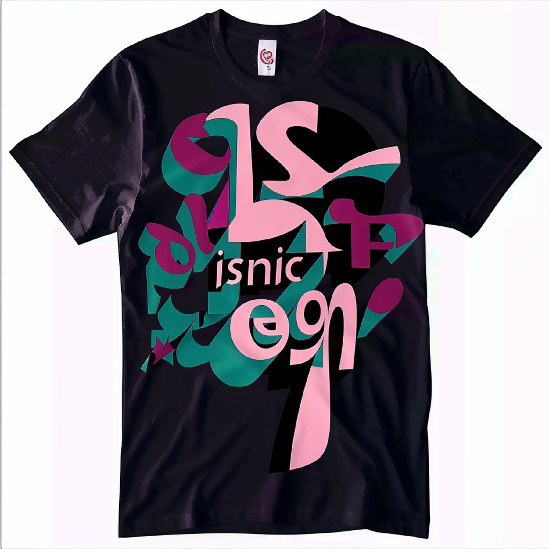 Graphicold: Embrace Futuristic Style with 'Ismic Enough' Logo on Black ...