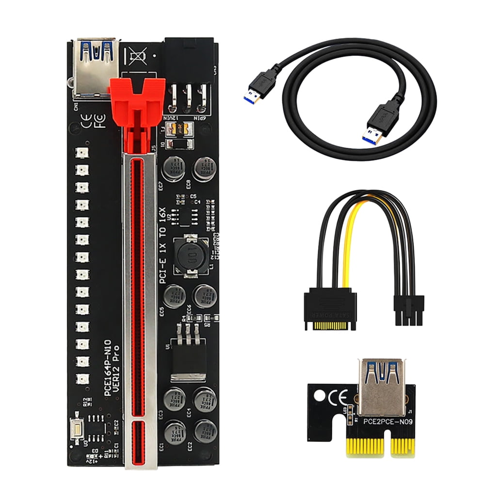 Graphics Adapter Card Extension Cords Gpu Cable Riser Mining Pcb ...