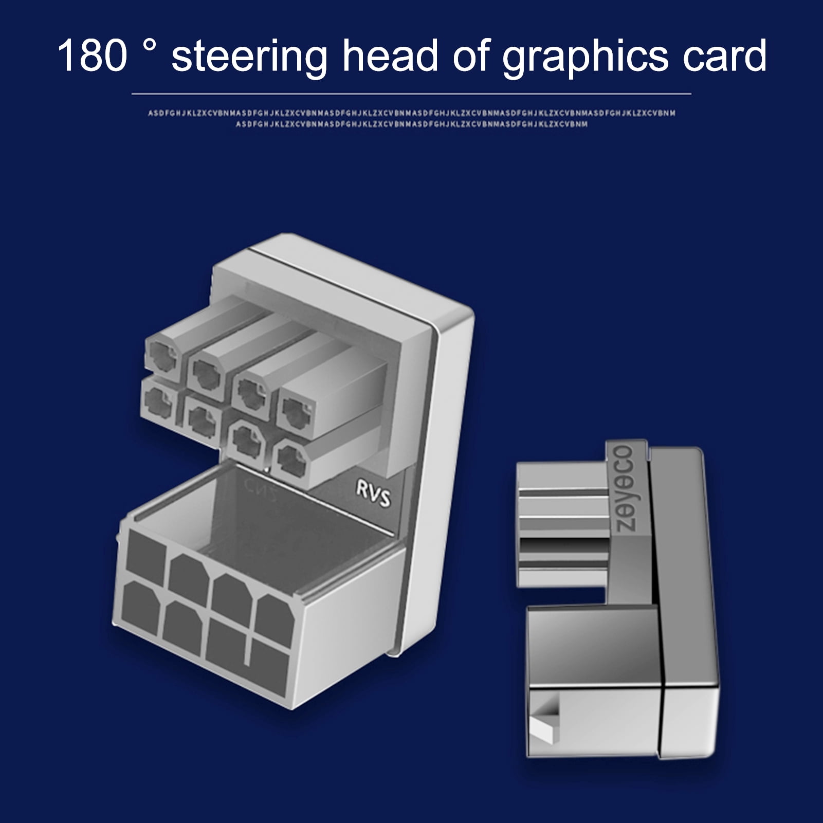 Graphics Card Adapter 6pin 8pin Male 180 Degree Angled to 6pin 8Pin ...