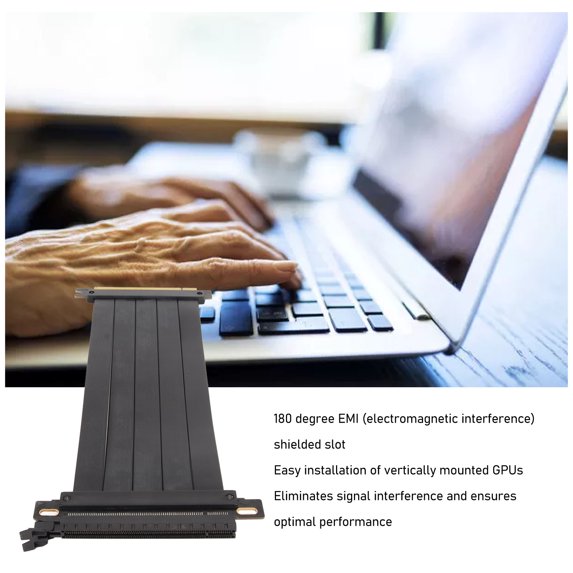 Graphics Card Extension Cable, PCIE 4.0 X16, Plug Play, Backward ...