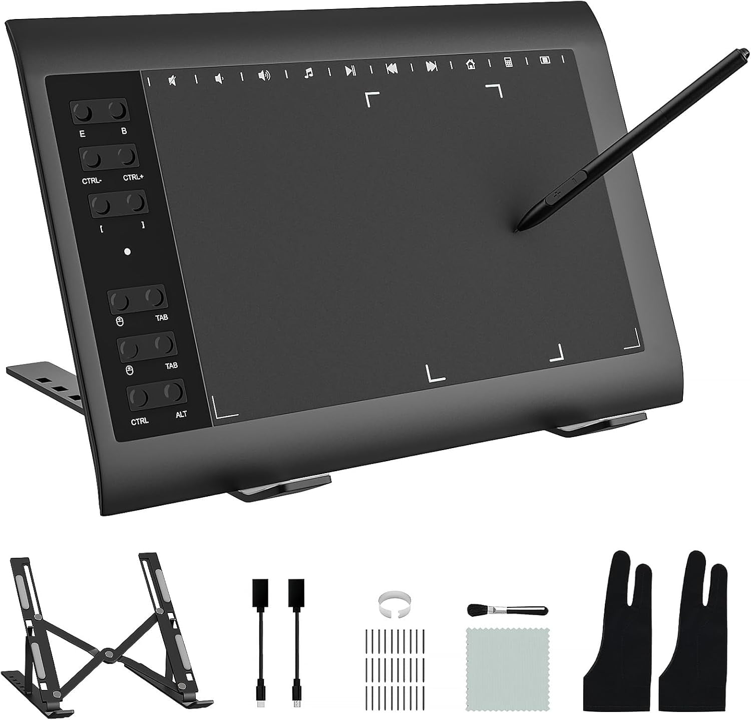 Graphics Drawing Tablet ,10x6 inch Digital drawing tablet with Bracket ...