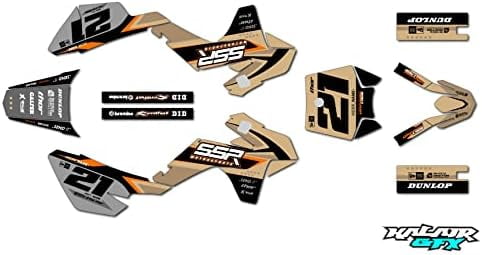 Graphics Kit for SSR SR70C SR110 SR125 (2021) OGCrew Series Brown 09 ...