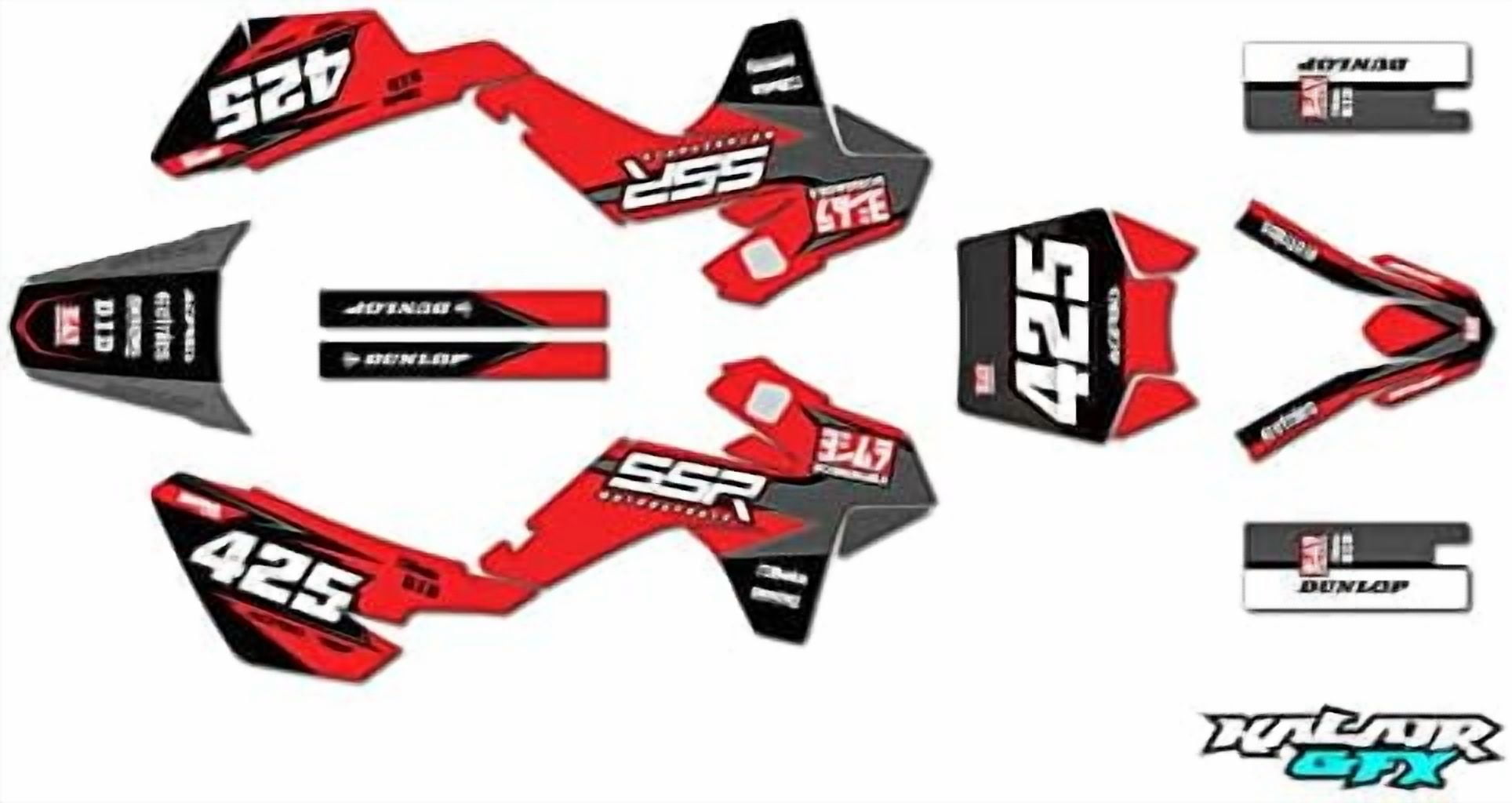 Graphics Kit for SSR SR70C SR110 SR125 (2021) Screech Series Red 09 Mil ...