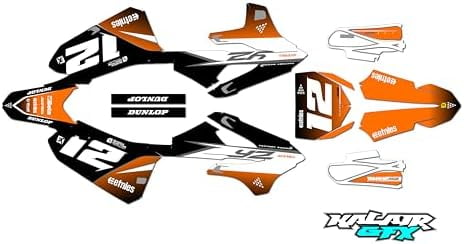 Graphics Kit for Yamaha YZ 85 (2022-2023) Vendetta Series Orange 21 Mil ...