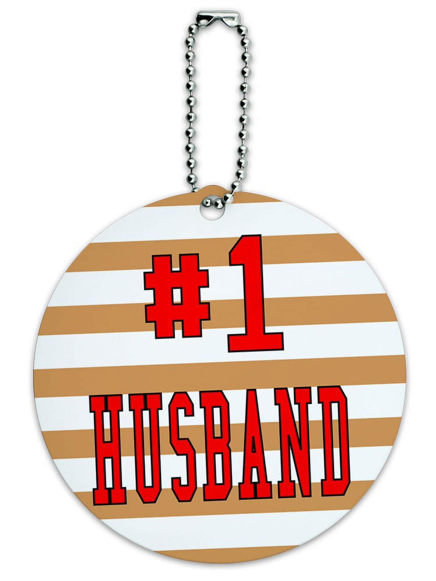 Graphics and More #1 Husband Number One Favorite Love Round ID Card ...