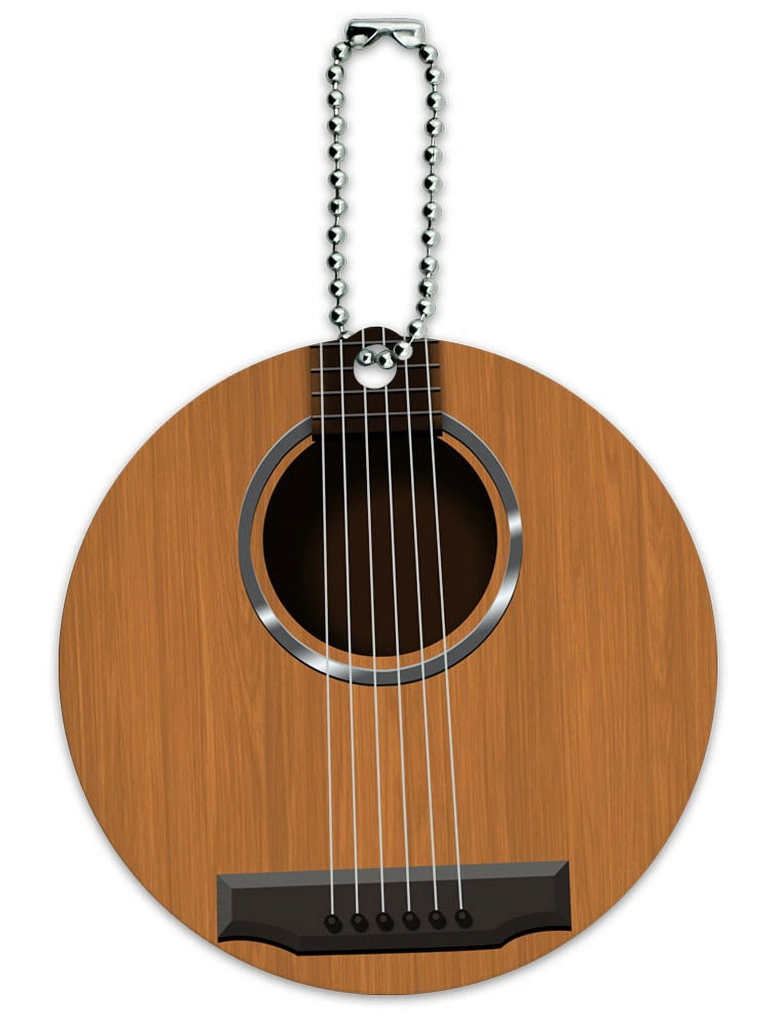 Graphics and More Acoustic Guitar Strings Round ID Card Luggage Tag ...