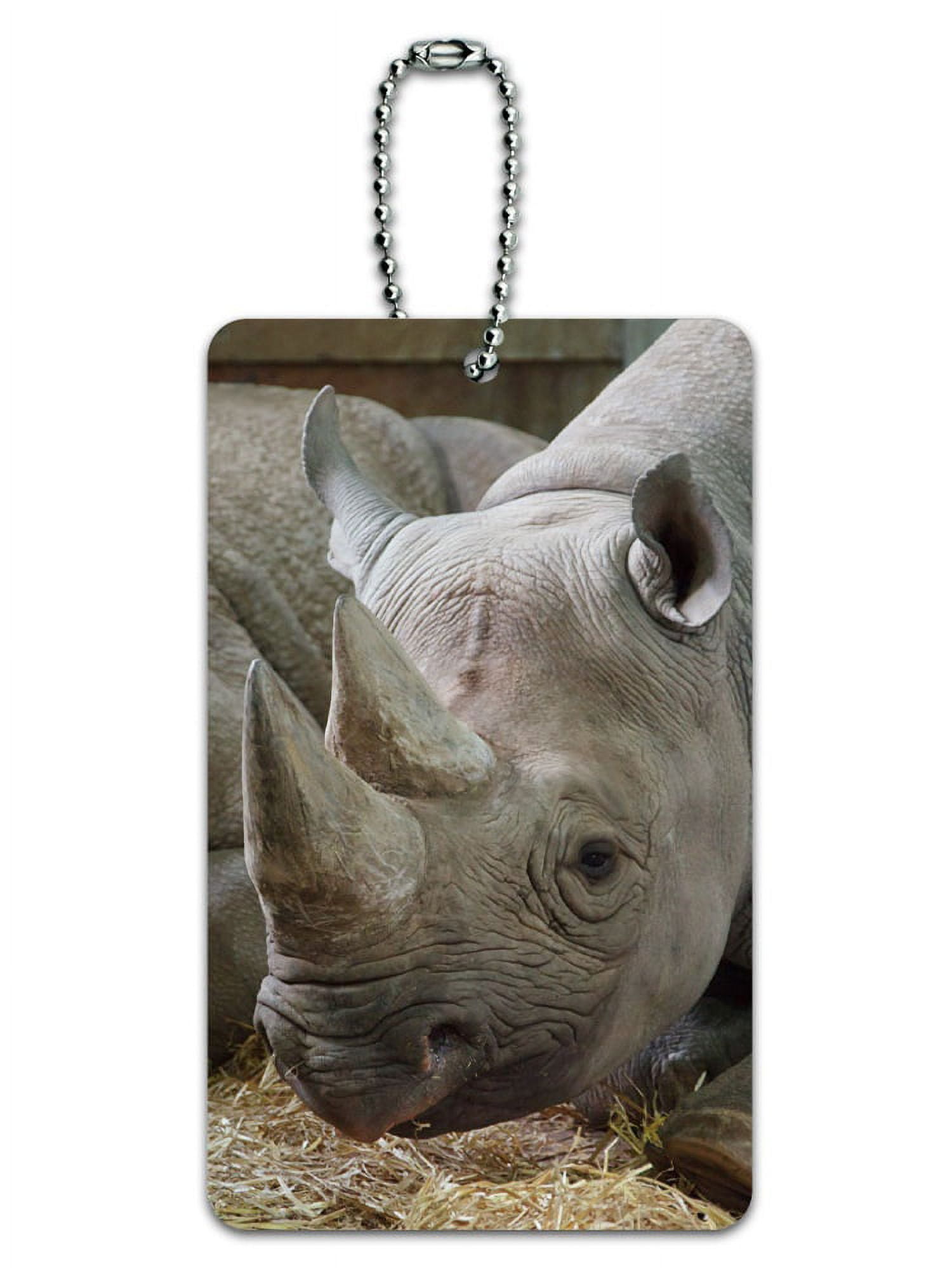 Graphics and More African Rhino Rhinoceros - Endangered Black White ID ...