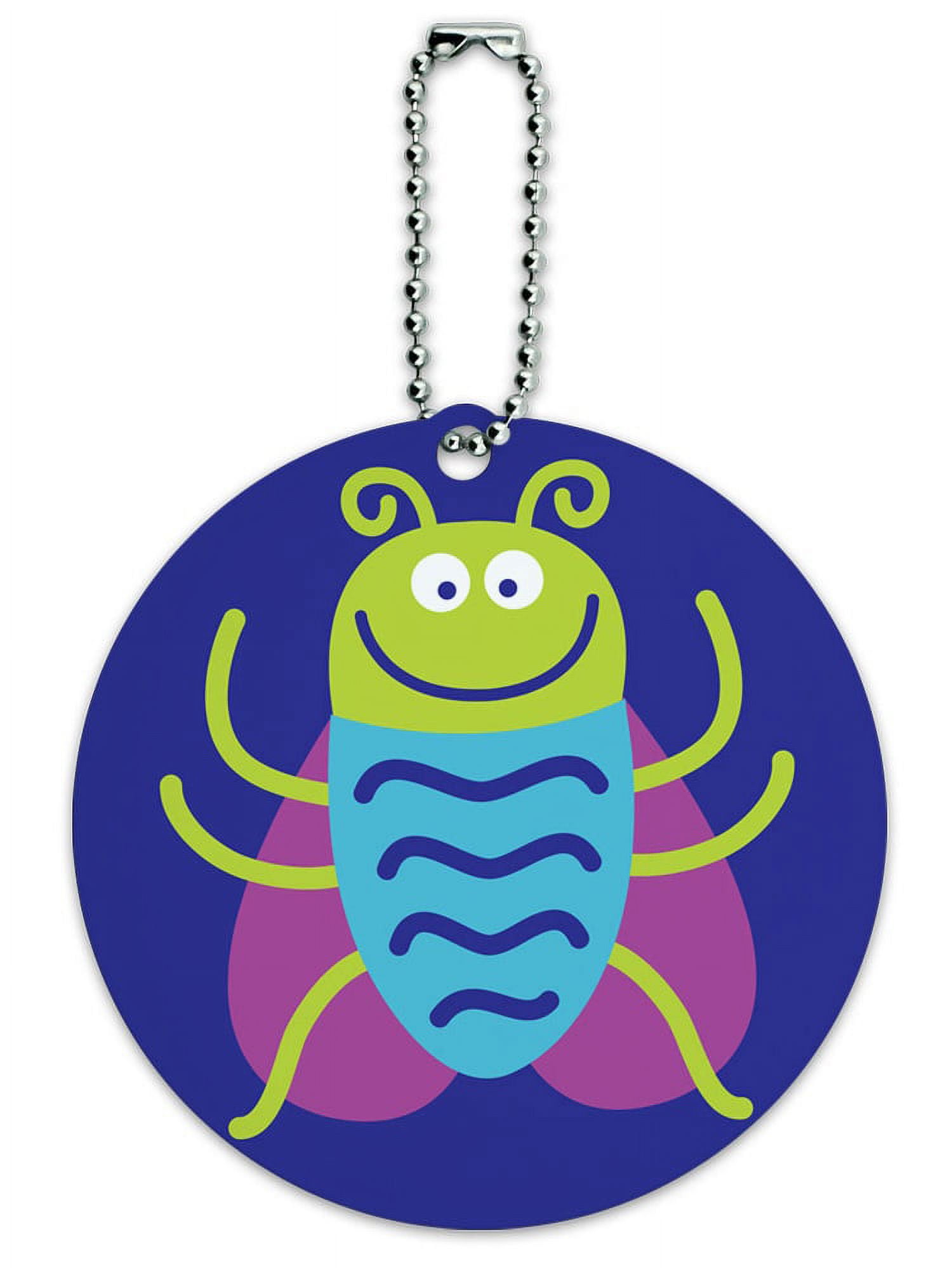 Graphics and More Cute Bug Beetle Insect Round ID Card Luggage Tag ...