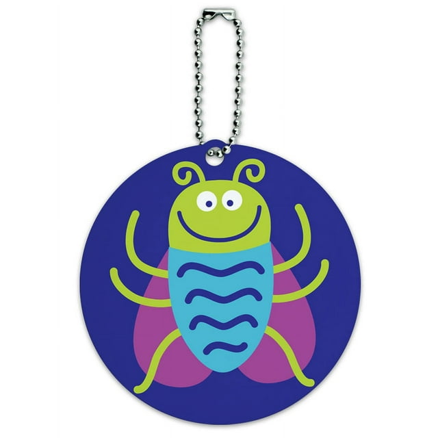 Graphics and More Cute Bug Beetle Insect Round ID Card Luggage Tag ...