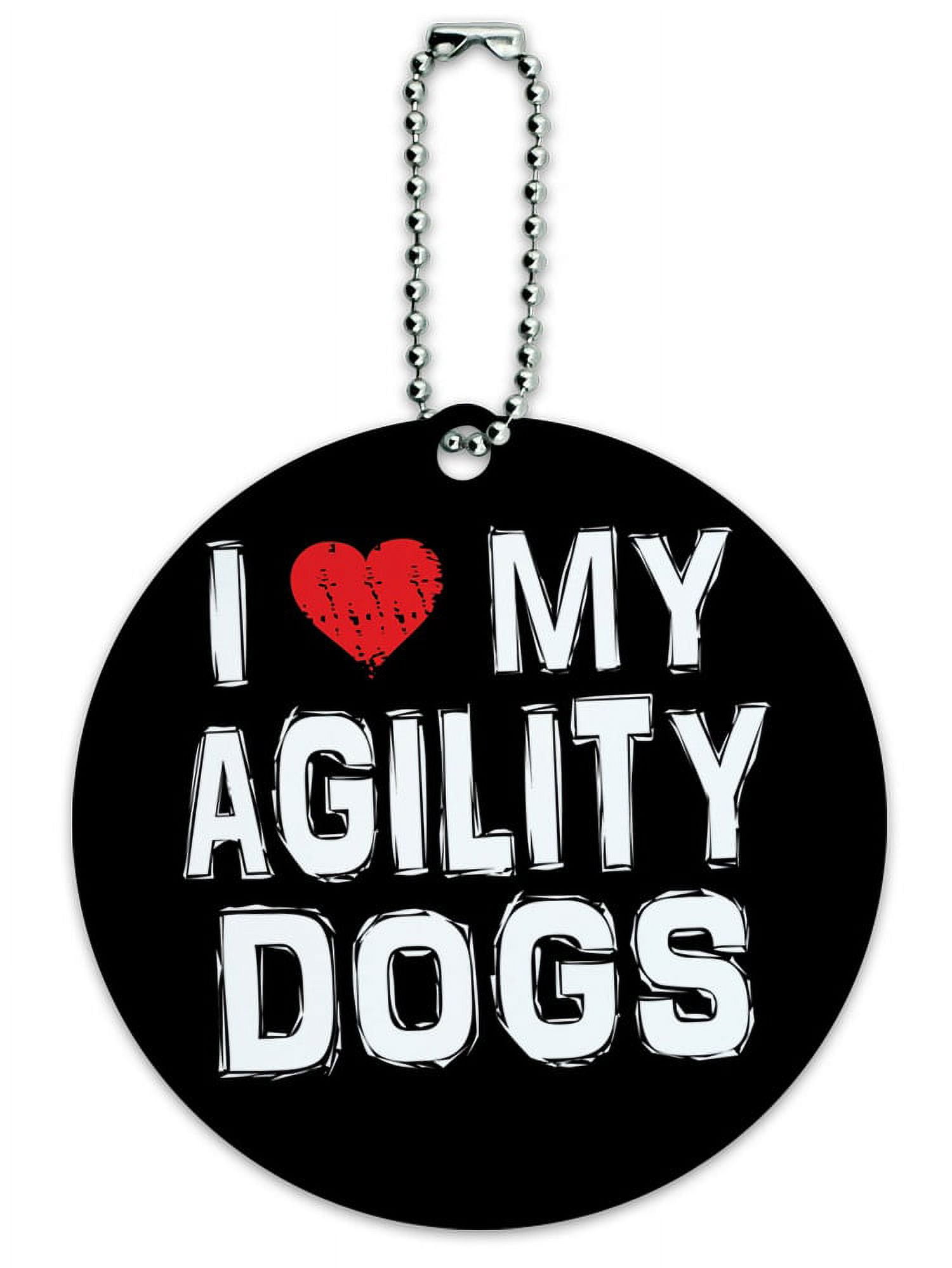Graphics and More I Love My Agility Dogs Stylish Round ID Card Luggage ...