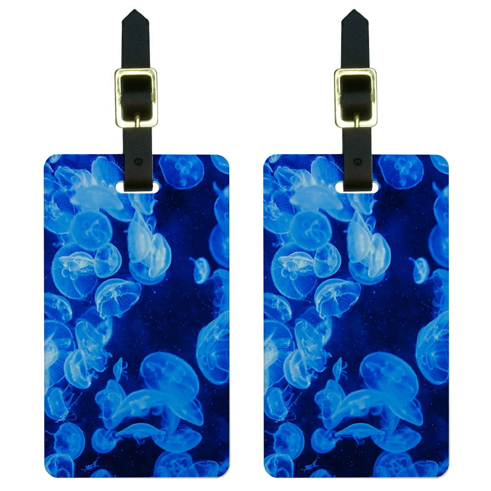 Graphics and More Jellyfish - Blue Jelly Fish Ocean Underwater Luggage ...
