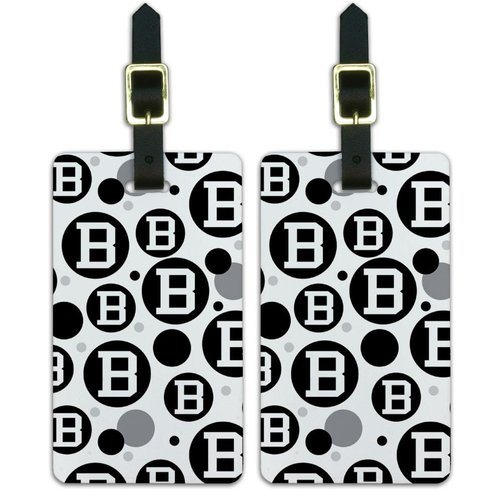 Graphics and More Letter B Initial Black White Luggage Suitcase Carry ...