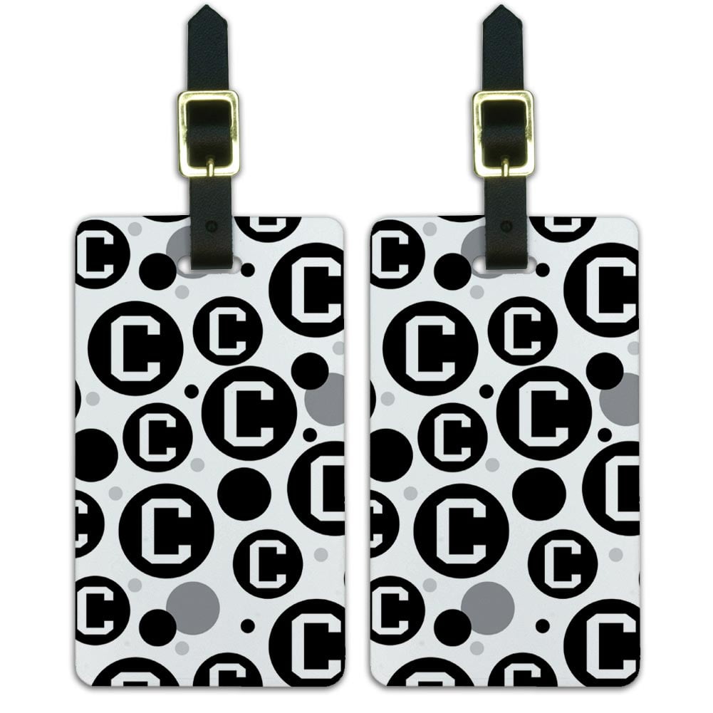 Graphics and More Letter C Initial Black White Luggage Suitcase Carry ...