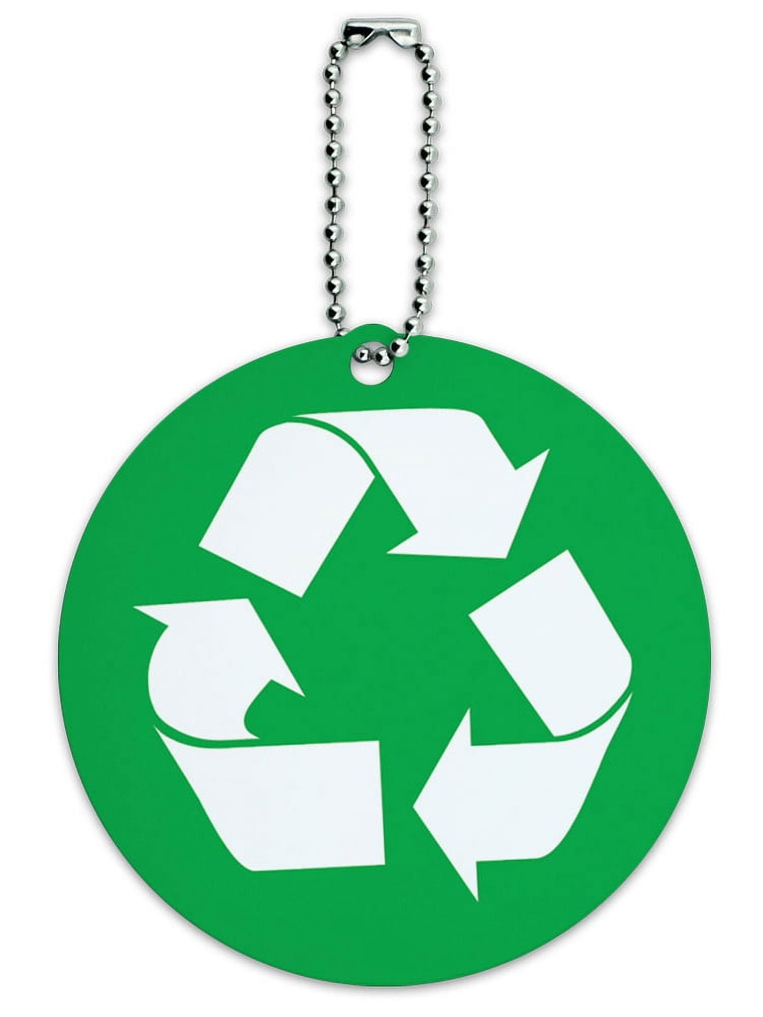 Graphics and More Recycle Green Round ID Card Luggage Tag - Walmart.com
